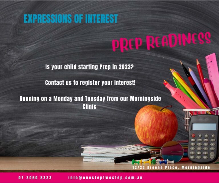 Expression of Interest – Prep Readiness - One Step Two Step